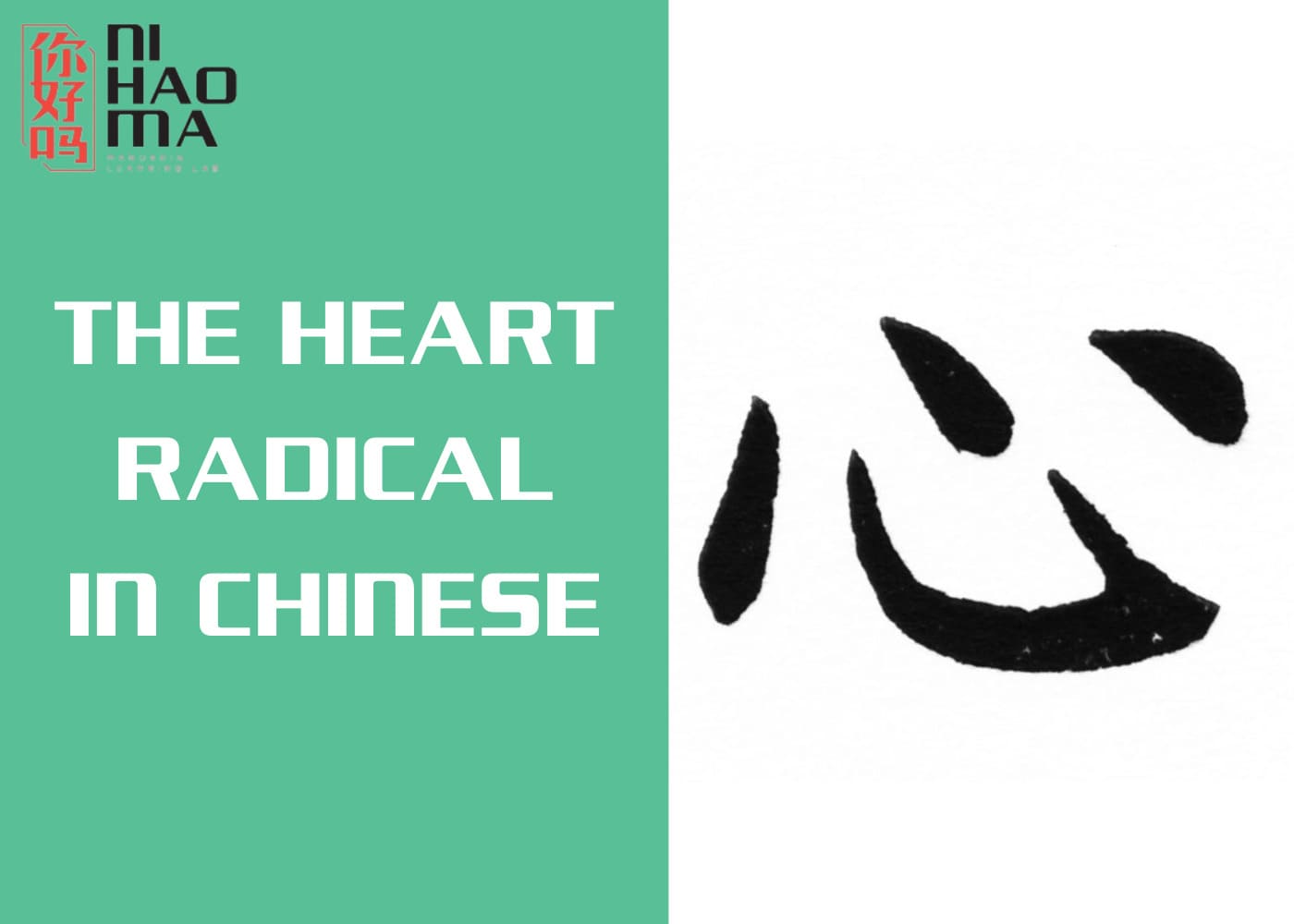 The Heart Radical in Chinese: Meaning, Stroke Order and Examples