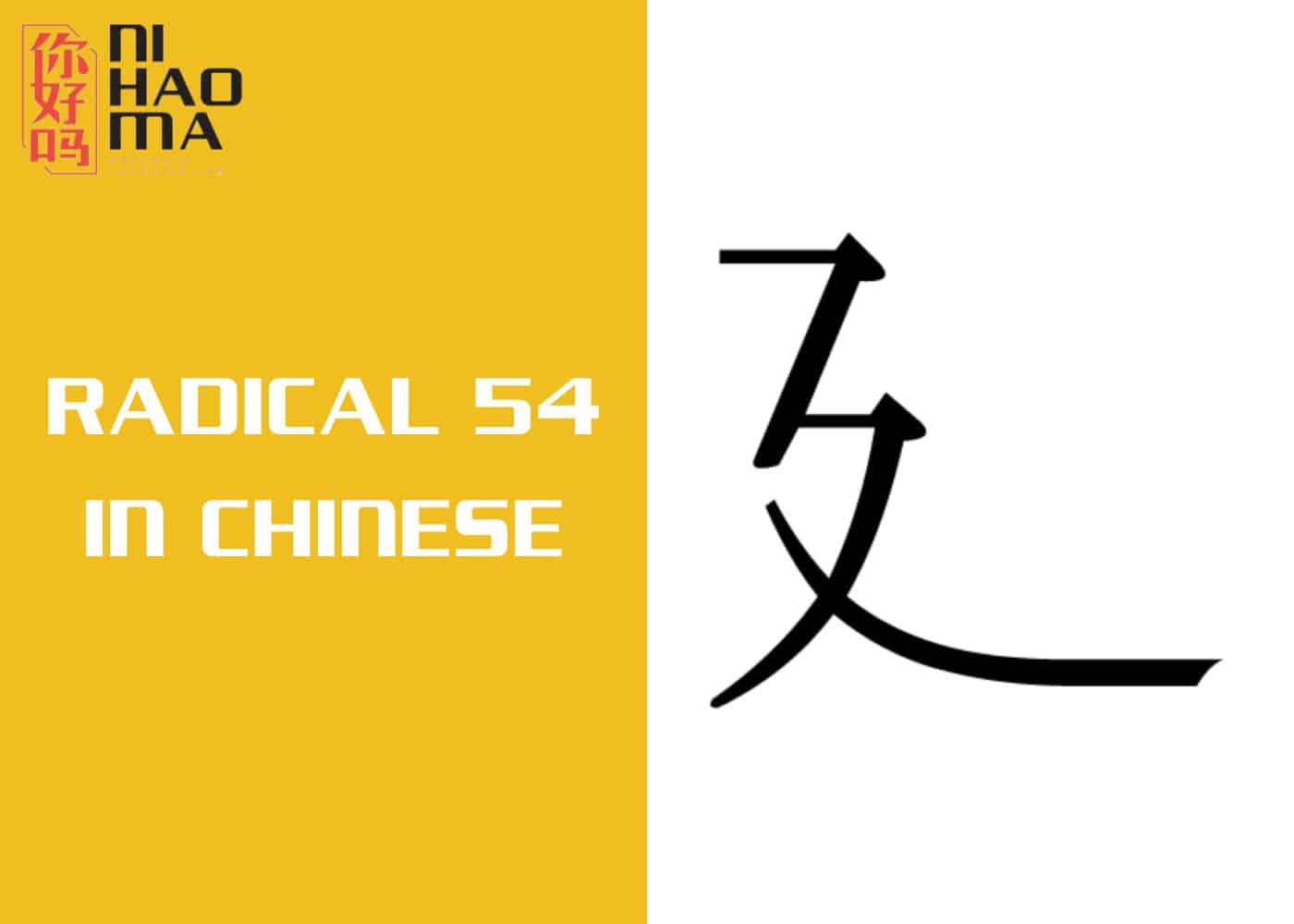 What Is Radical 54 in Chinese? Meaning, Stroke Order, and Examples